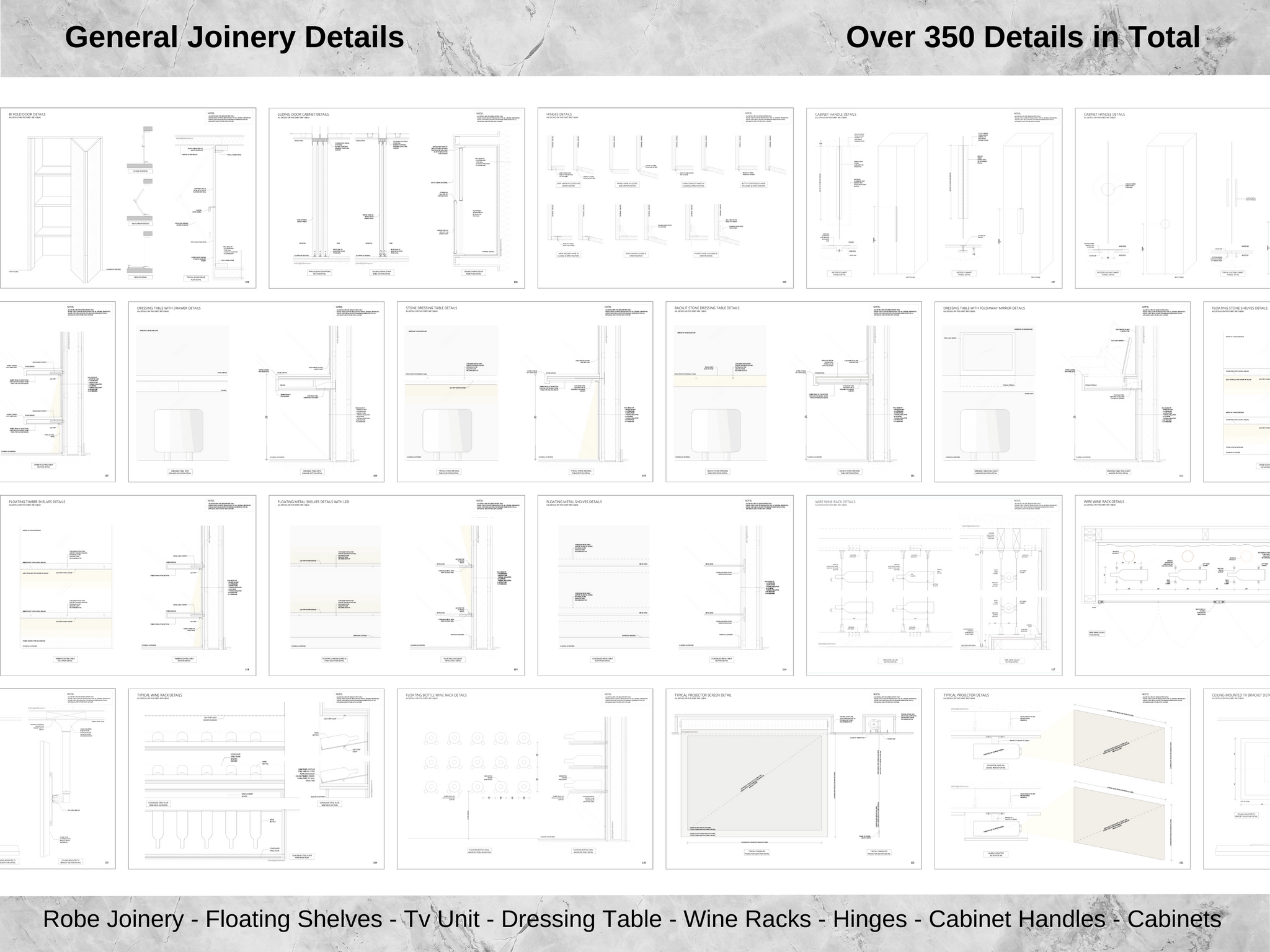 Detail Book with Standard Details - PDF & CAD – Digital Interiors